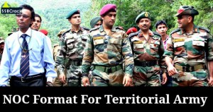 NOC Format For Territorial Army [Private Sector Candidate]