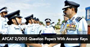 AFCAT 2/2015 Question Papers With Answer Keys (Official)