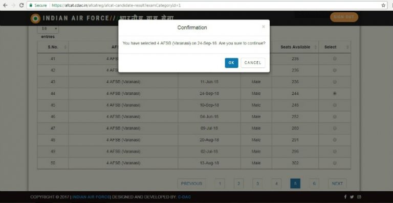 How To Select AFCAT AFSB Interview Date and Venue