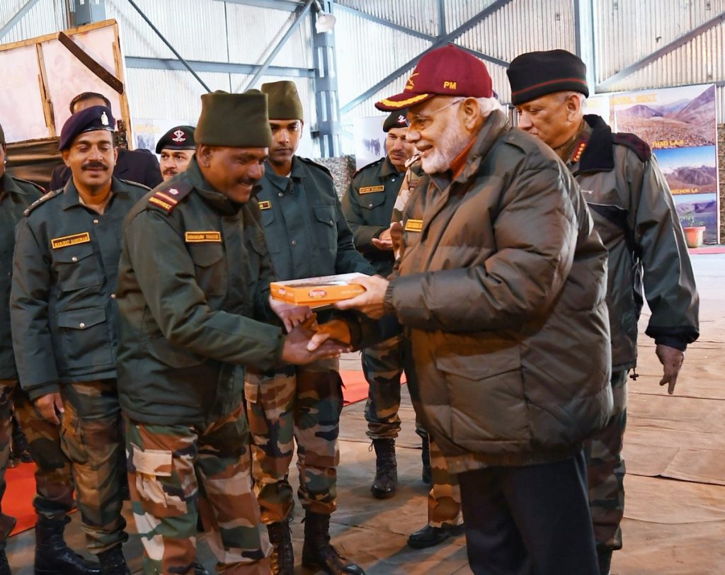 10 Amazing Pictures for PM Modi Celebrating Diwali With Soldiers