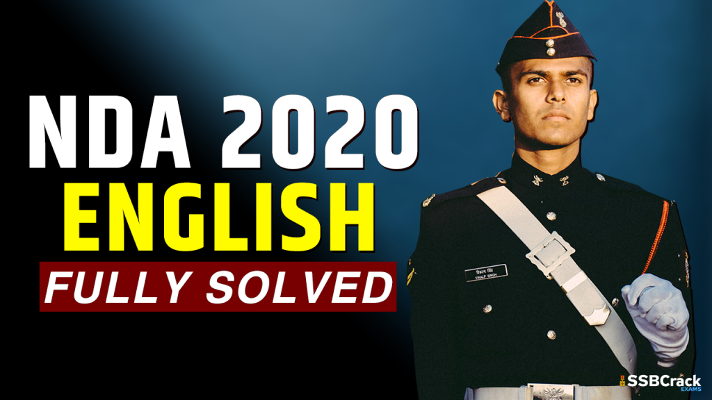 NDA 1 2020 NDA 2 2020 English Paper Fully Solved