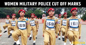 Women Military Police Cut Off Marks Published