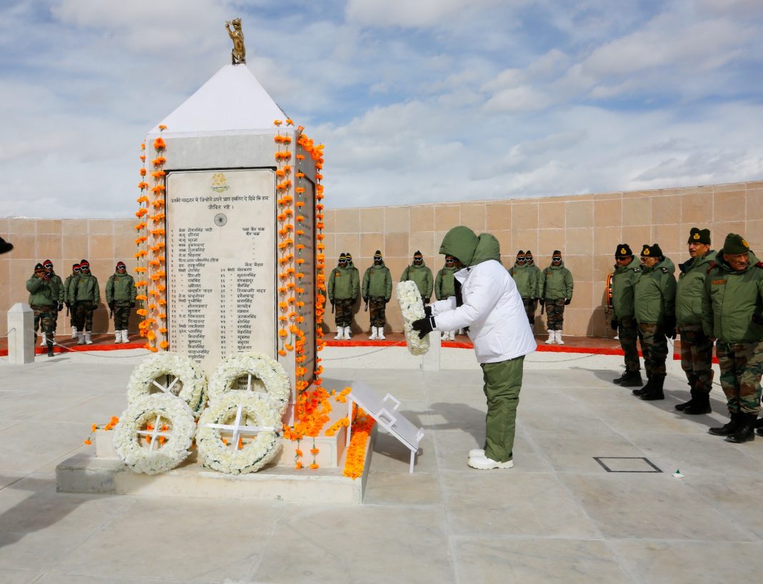 Rezang La Memorial at Chushul in Ladakh