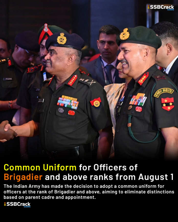 Common Uniform for Officers of Brigadier and Above Ranks