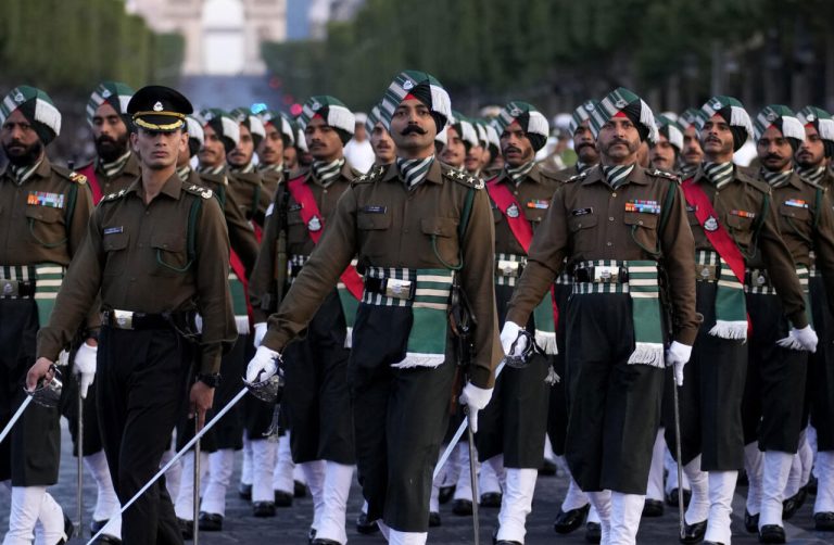 Indian Armed Forces Marches in France Bastille Day Parade