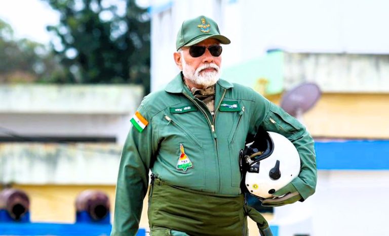 Prime Minister Narendra Modi Flies in Tejas Aircraft