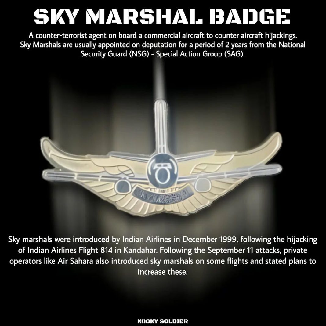 What is the Sky Marshal Badge worn by NSG Commandos?
