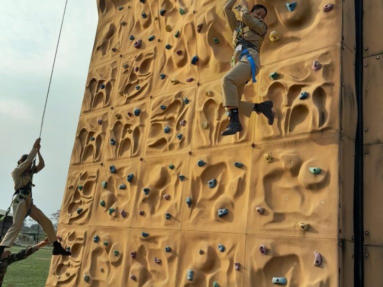 NCC Cadets Immerse in Military Life during Firing and Rock Climbing