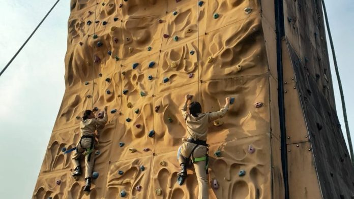 NCC Cadets Immerse in Military Life during Firing and Rock Climbing