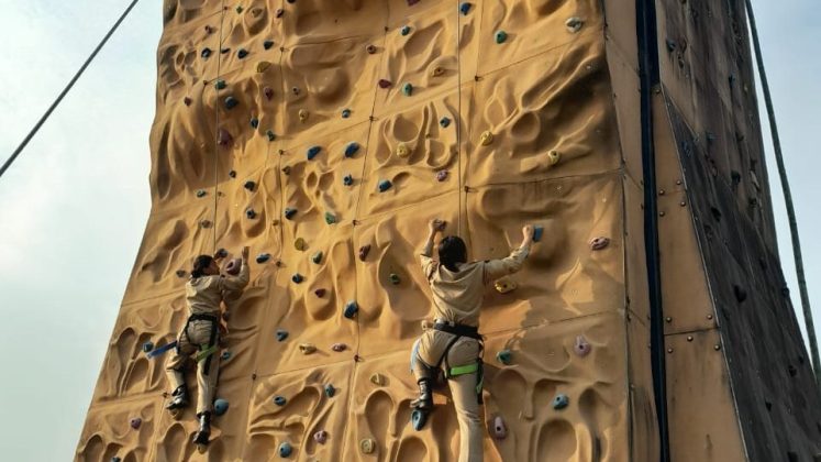 NCC Cadets Immerse in Military Life during Firing and Rock Climbing