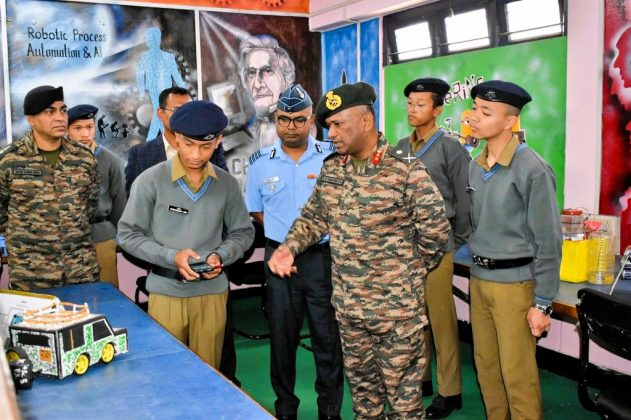Indian Army's GOC Lauds Excellence at Sainik School, Imphal during Official Visit