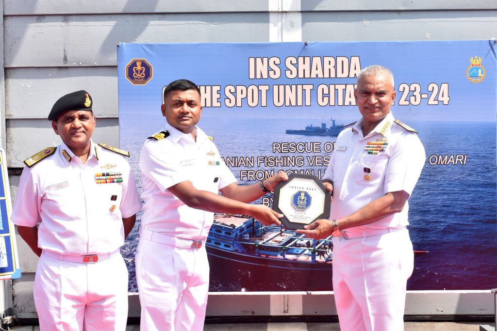 Indian Navy's INS Sharda Honored for Anti-Piracy Heroics
