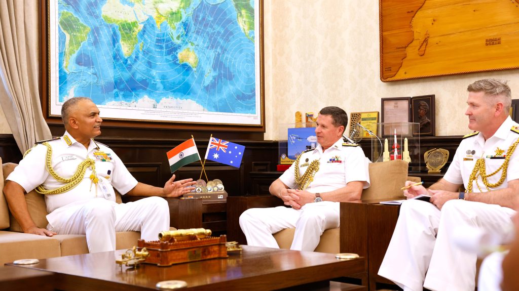 Chief of Royal Australian Navy Engages with Indian Counterpart