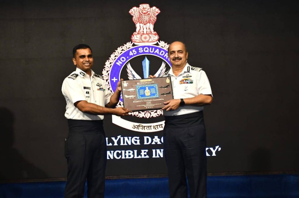 Flying Daggers 45 Squadron of IAF Honored with President's Colours