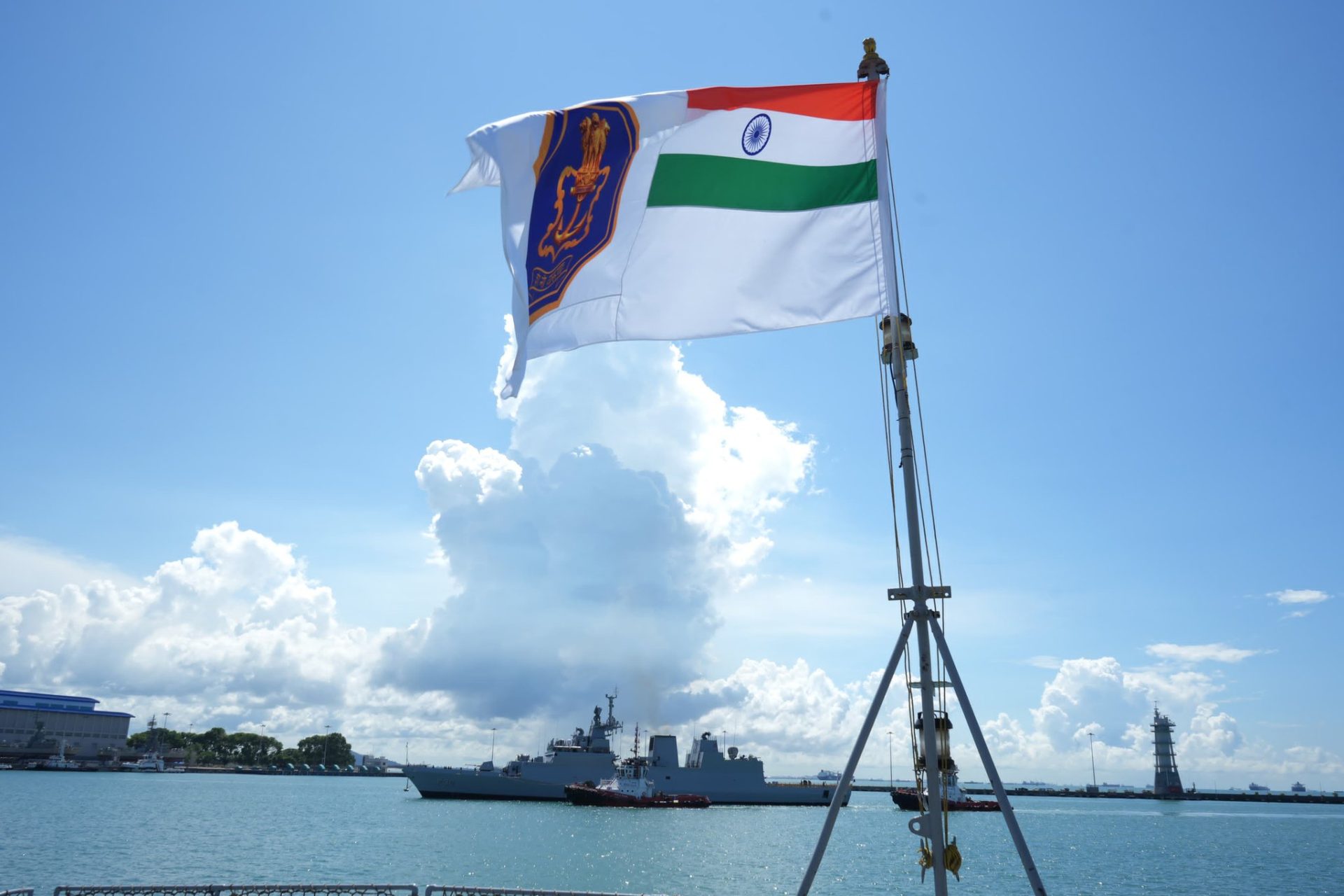 Indian Naval Ships Arrive in Singapore as Part of South China Sea ...