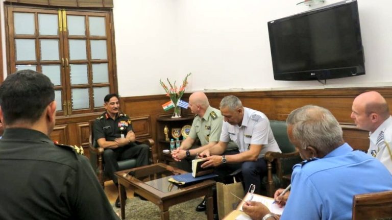 Lt Gen DS Rana of DIA Interacts with Maj Gen Grigorios P Bountliakis of ...
