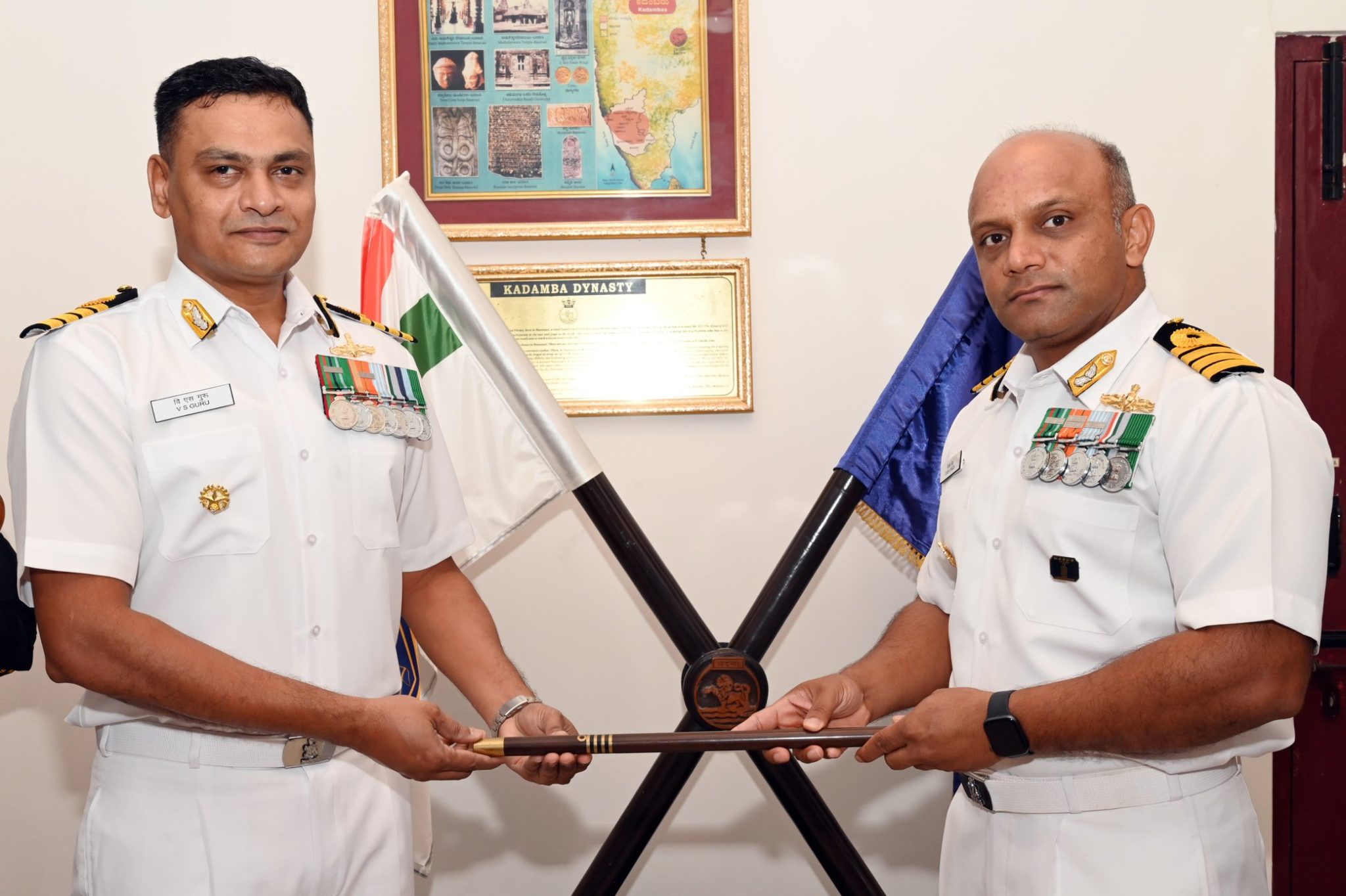 Captain V S Guru Takes Command of INS Kadamba Naval Base in Karwar