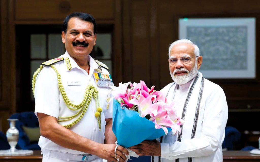 Indian Navy Chief Meets Prime Minister Modi, Assures Combat Readiness ...