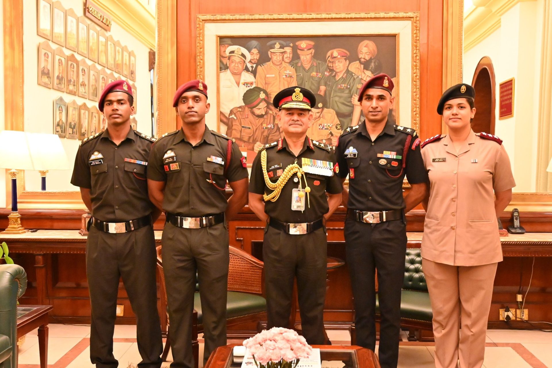 General Upendra Dwivedi Felicitates Indian Army Officers for ...