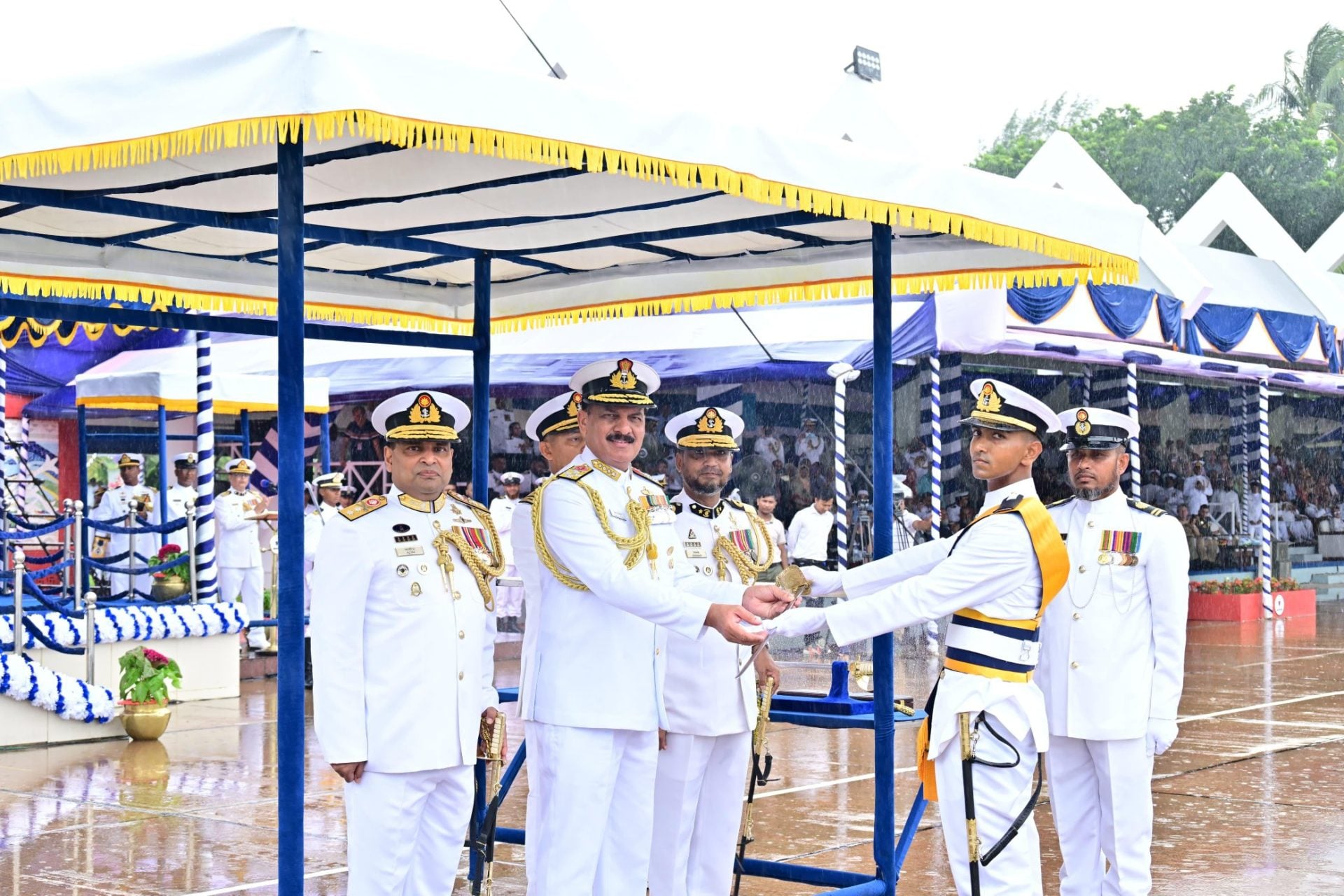 Admiral Dinesh K Tripathi Reviews Bangladesh Naval Academy's Passing ...