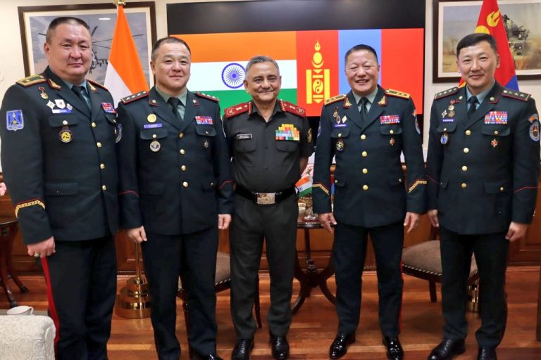 Maj Gen Ganbyamba Sunrev Meets General Anil Chauhan to Enhance India ...