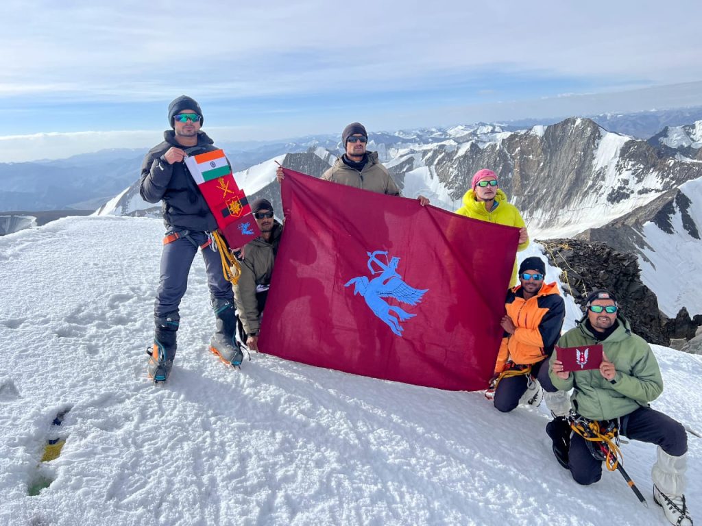 Shatrujeet Brigade Successfully Scales Mt. Kang Yaste on Independence Day