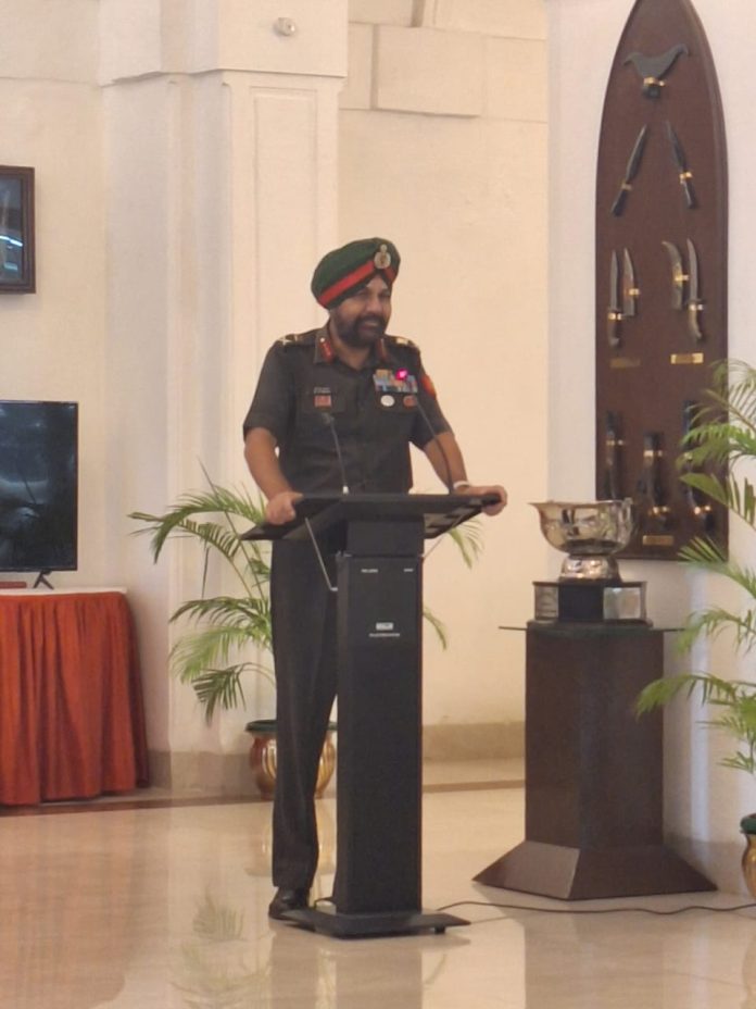 Lt Gen Karanbir Singh Brar Presents Regimental Accoutrements at OTA Chennai