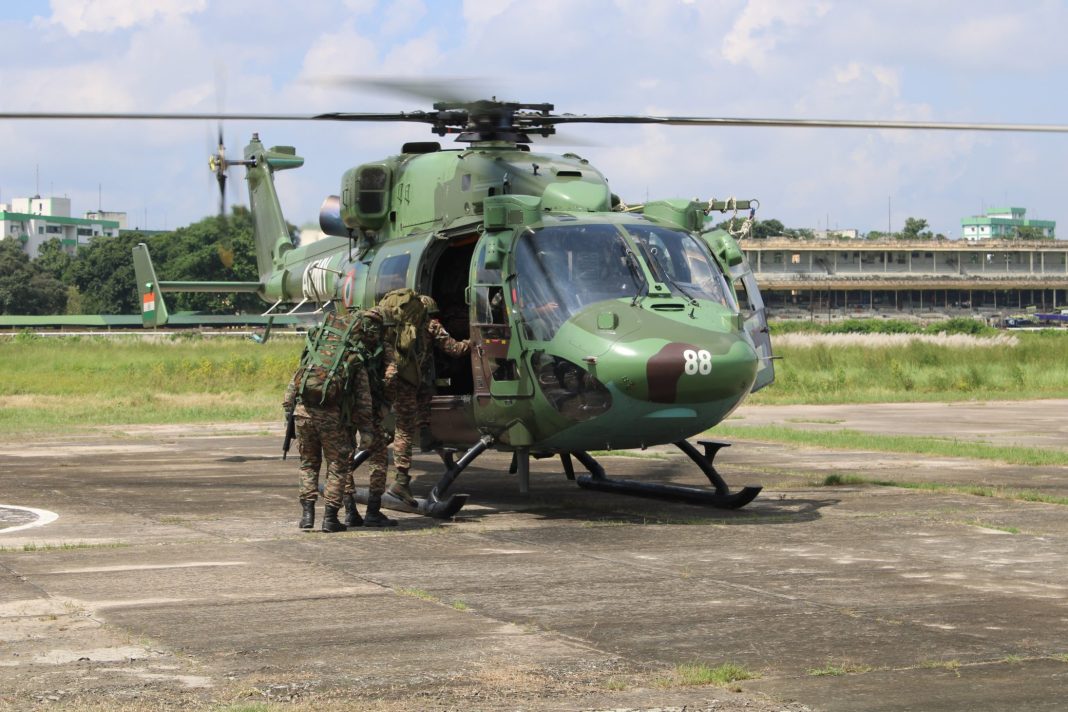 Bengal Sub-Area Conducts Heliborne Slithering Exercise in Kolkata