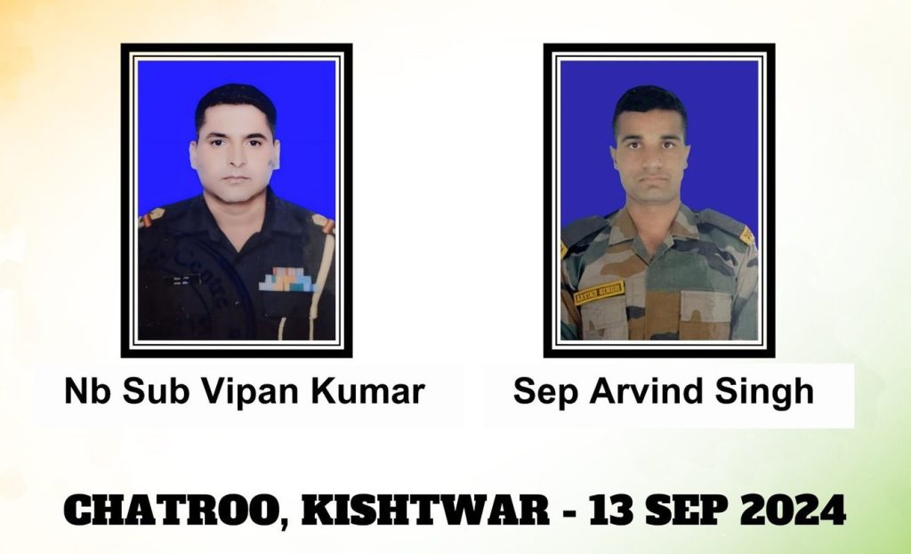 Two Indian Army Soldiers Lost Their Lives in J&K's Kishtwar