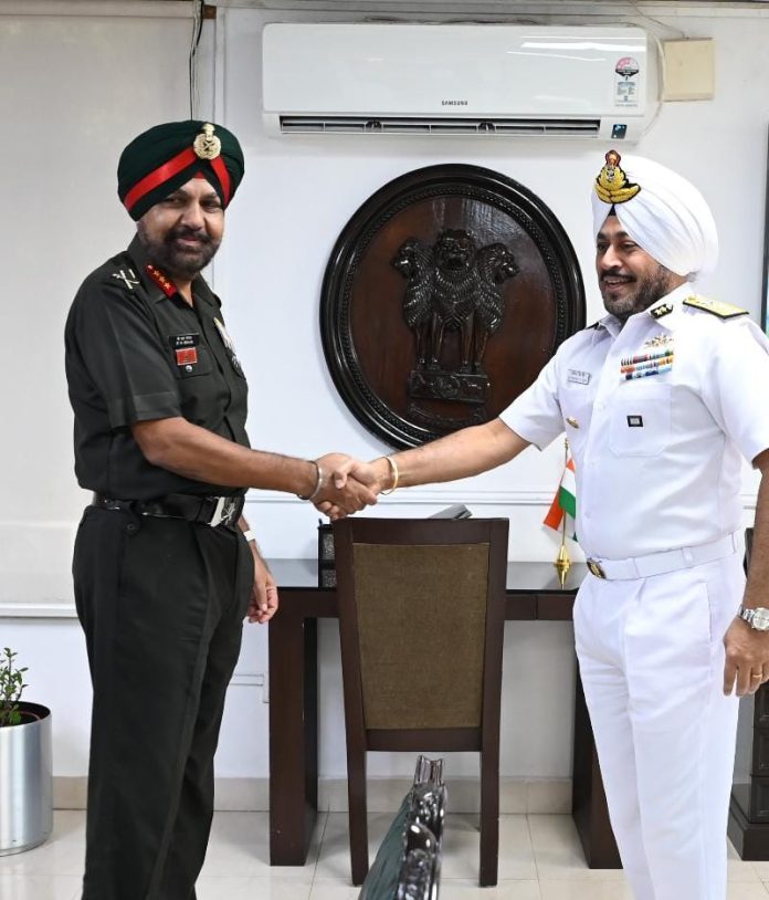 Lt Gen Karanbir Singh Brar Interacts with Inspector General Datwinder ...