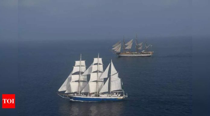 INS Tarangini and Italian Sail Ship Amerigo Vespucci Showcase Maritime ...