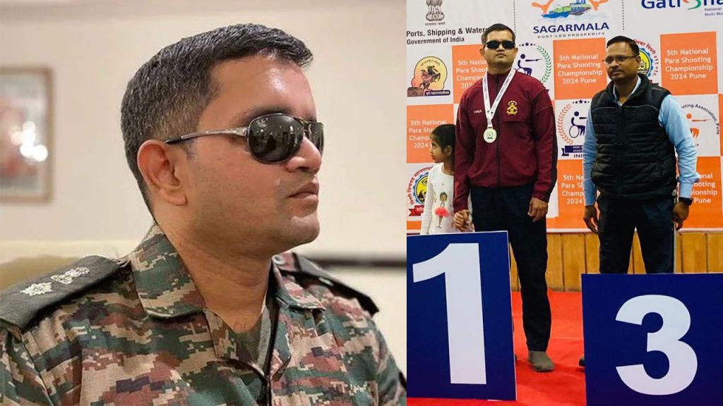 Lt Col C Dwarakesh Clinches Gold at Para National Shooting Competition