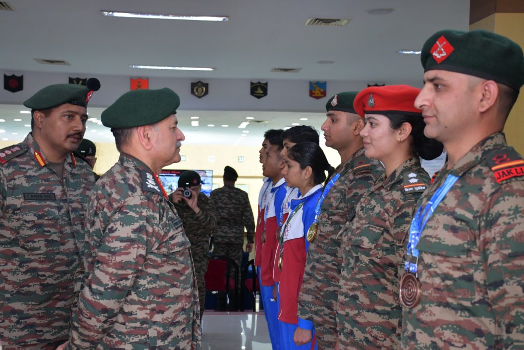 General Upendra Dwivedi Visits Army Marksmanship Unit Mhow
