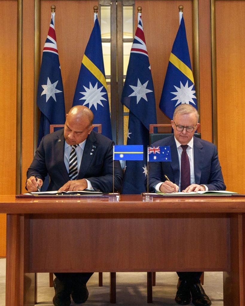 Australia and Nauru Sign Landmark Security Treaty to Counter China's ...