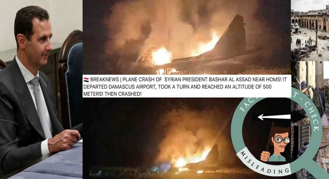 Falsely Shared Video of Aircraft Crash Misidentified as Bashar al-Assad ...