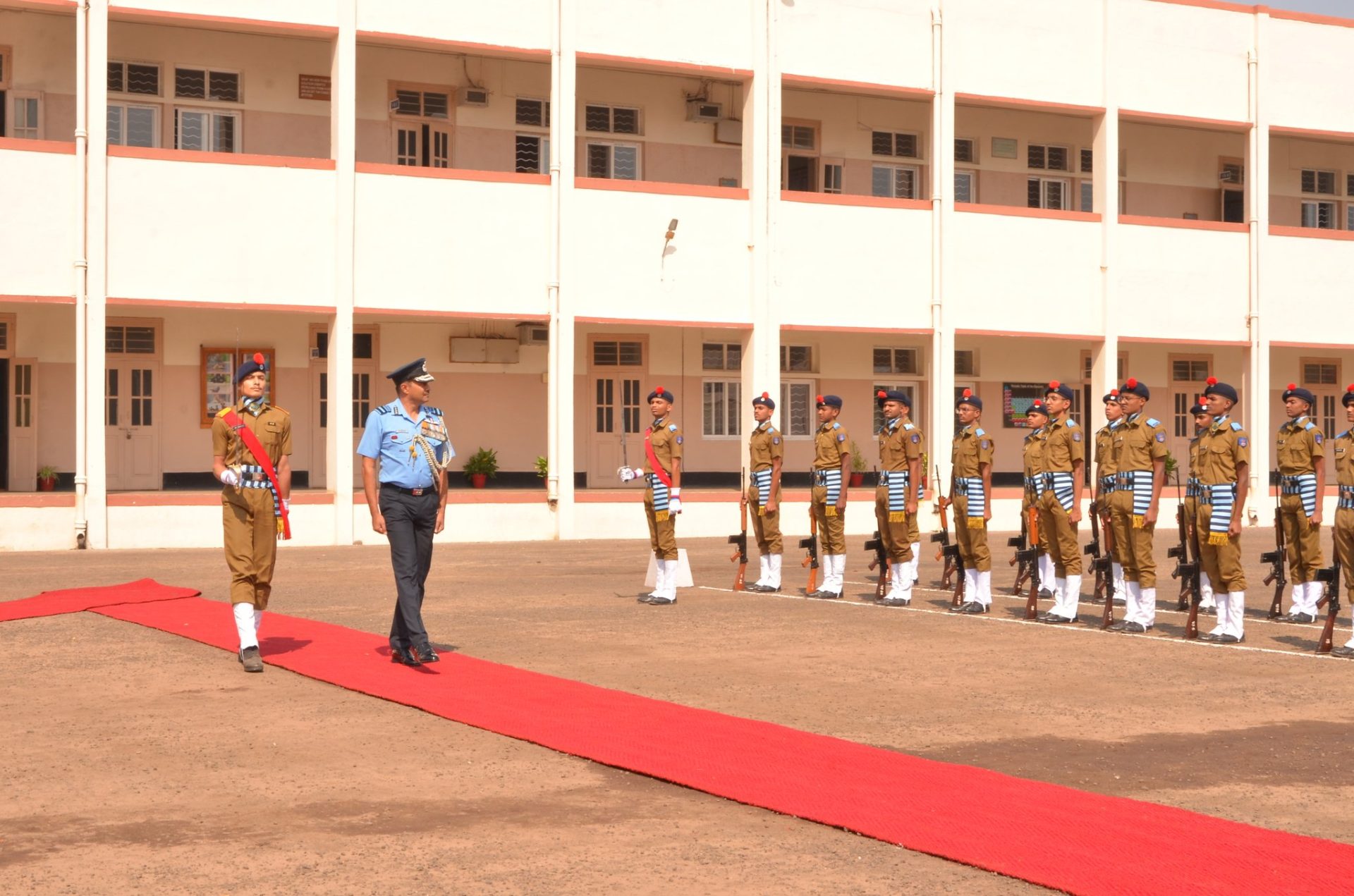 Air Marshal Balakrishnan Manikantan Visits Sainik School Bijapur