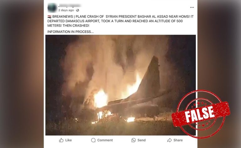 Video Claiming to Show Assad's Plane Crash Debunked as Indian Air Force ...