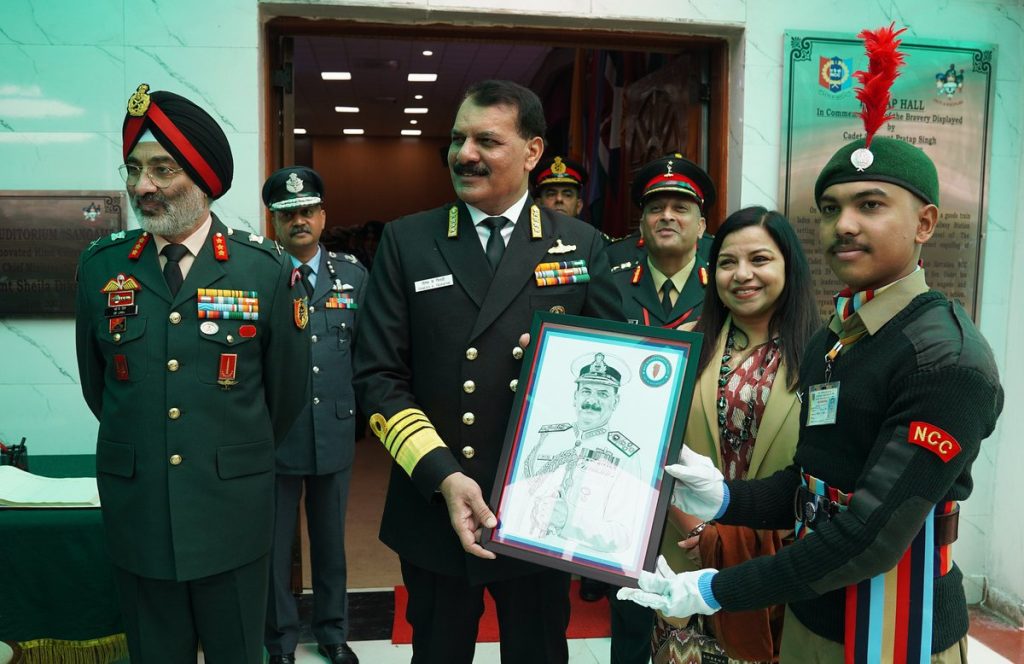 Admiral Dinesh K Tripathi Honored at NCC Republic Day Camp 2025