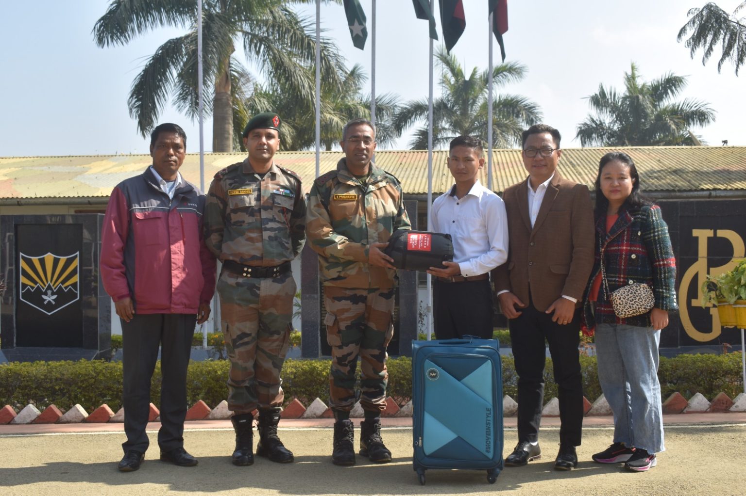 Assam Rifles Felicitates Mr. Obed Thangminsiam for Clearing CDS Examination