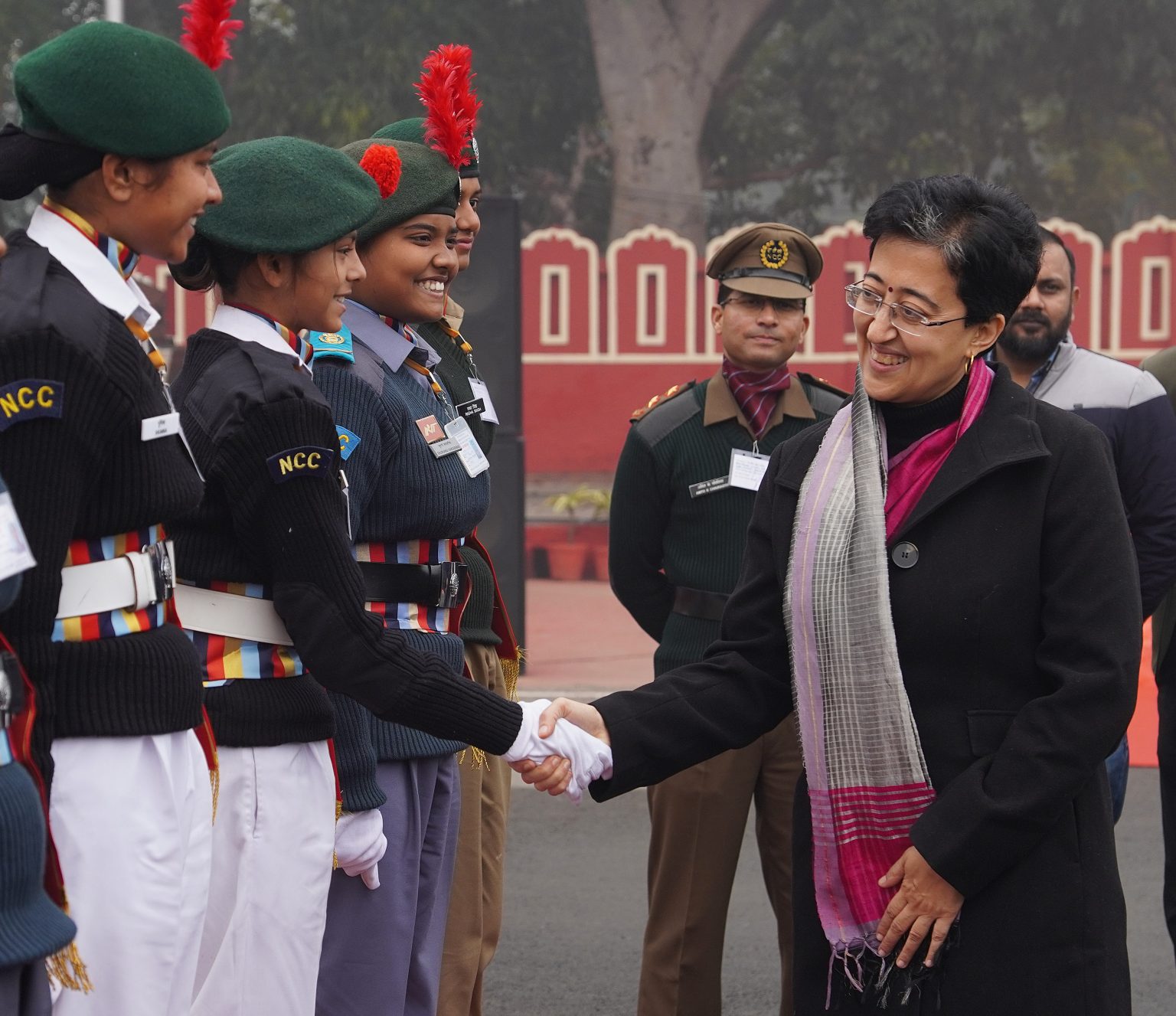 Delhi Chief Minister Atishi Visits DG NCC Camp for RDC 2025