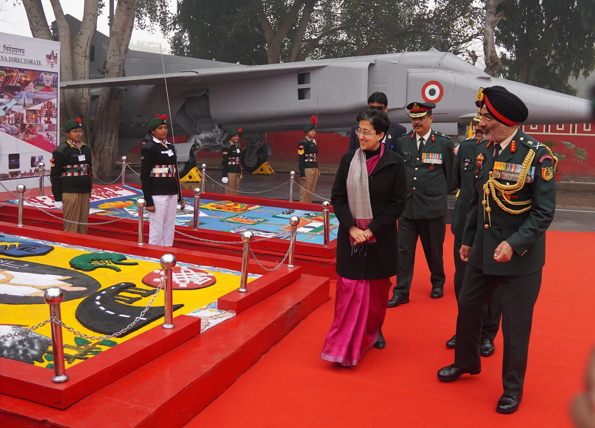 Delhi Chief Minister Atishi Visits DG NCC Camp for RDC 2025