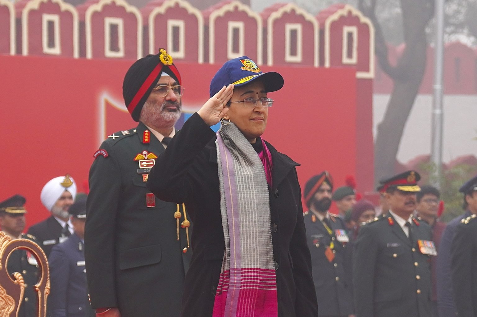 Delhi Chief Minister Atishi Visits DG NCC Camp for RDC 2025