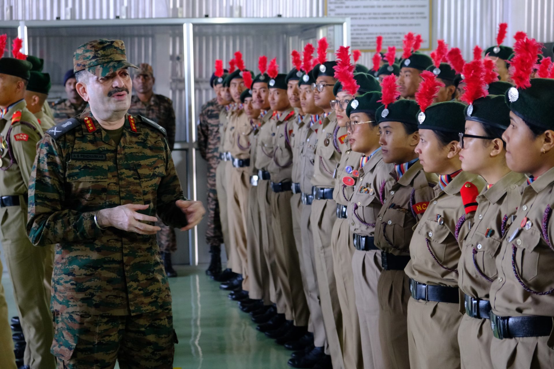 Lt Gen Abhijit S Pendharkar Interacts with NCC Cadets at Training Camp