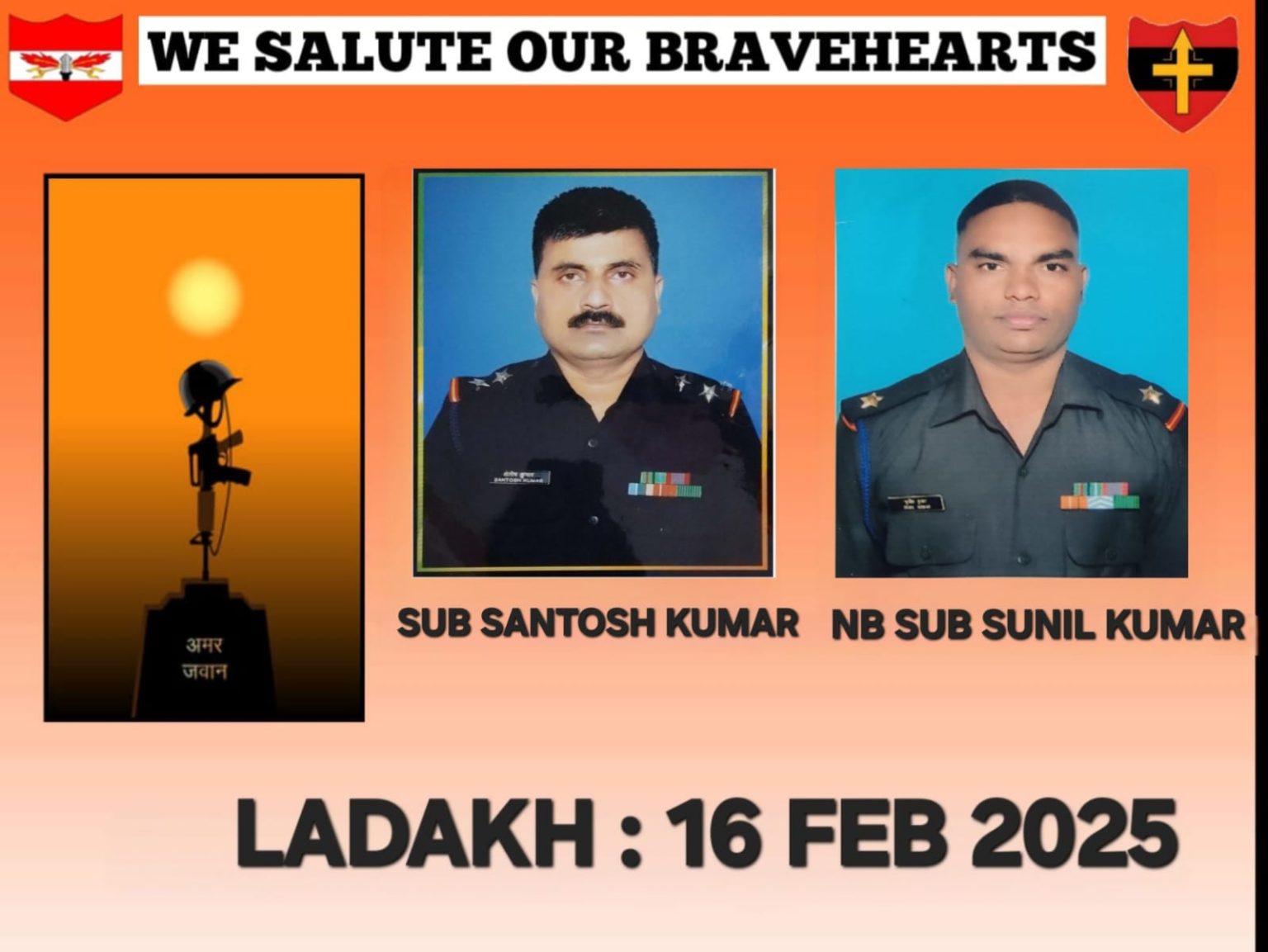 Subedar Santosh Kumar and Naib Subedar Sunil Kumar Made Supreme ...