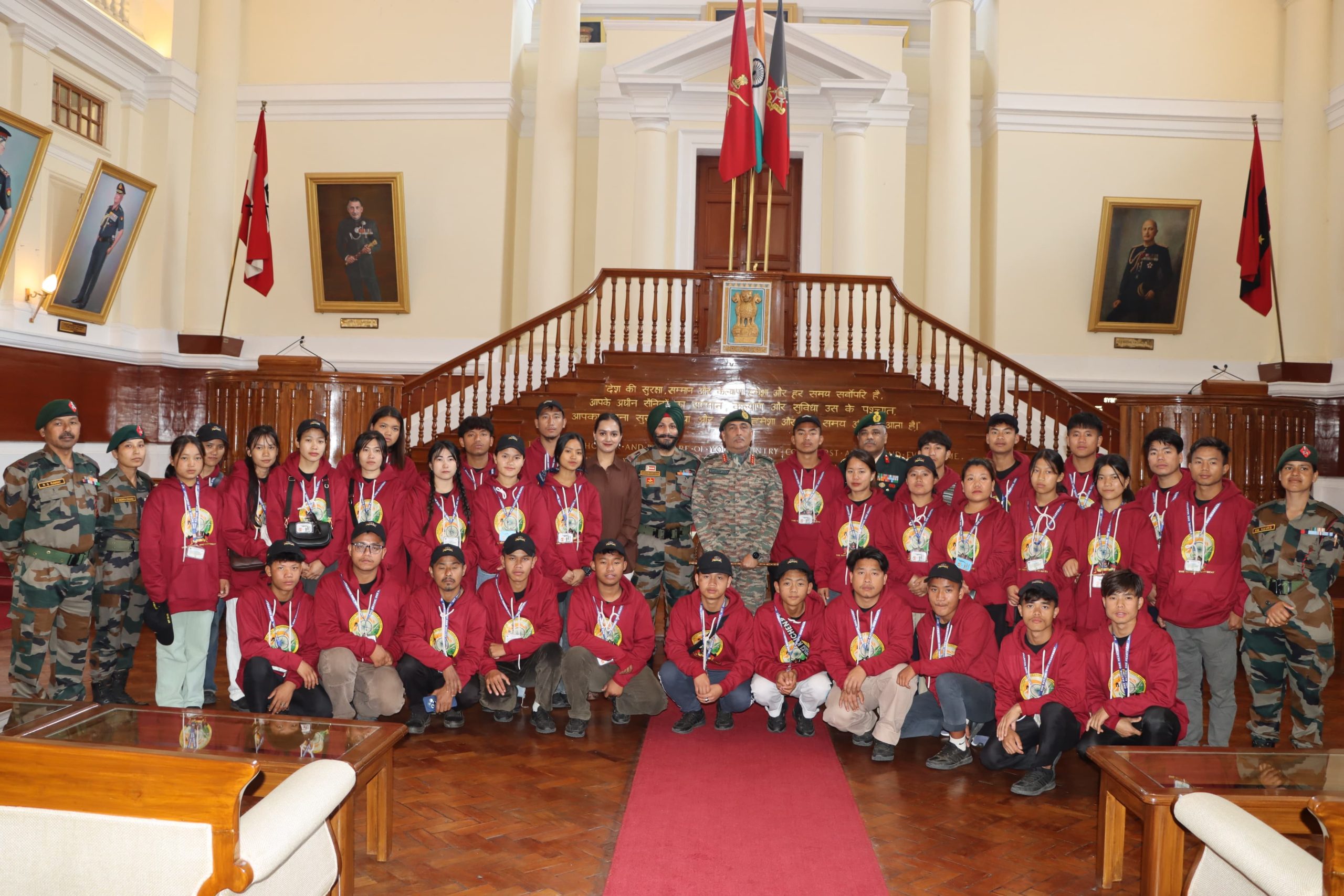 17 Boys and 11 Girls From Manipur Visit Indian Military Academy Dehradun