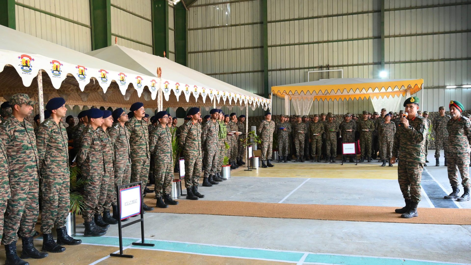 GOC Gajraj Corps Reviews Operational Preparedness of Red Horns Gunners