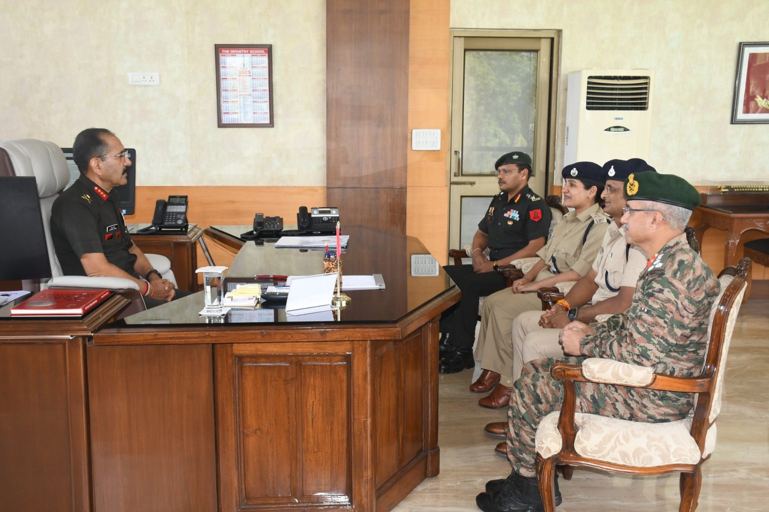 Lt Gen Gajendra Joshi Felicitates Indore Rural SP and Addl SP for ...