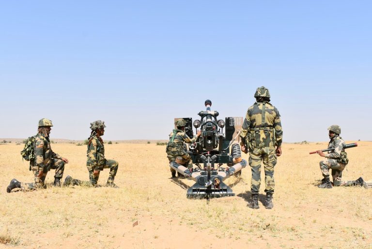 Indian Army’s Battle Axe Division Conducts Integrated Firepower Exercise in Rajasthan Deserts