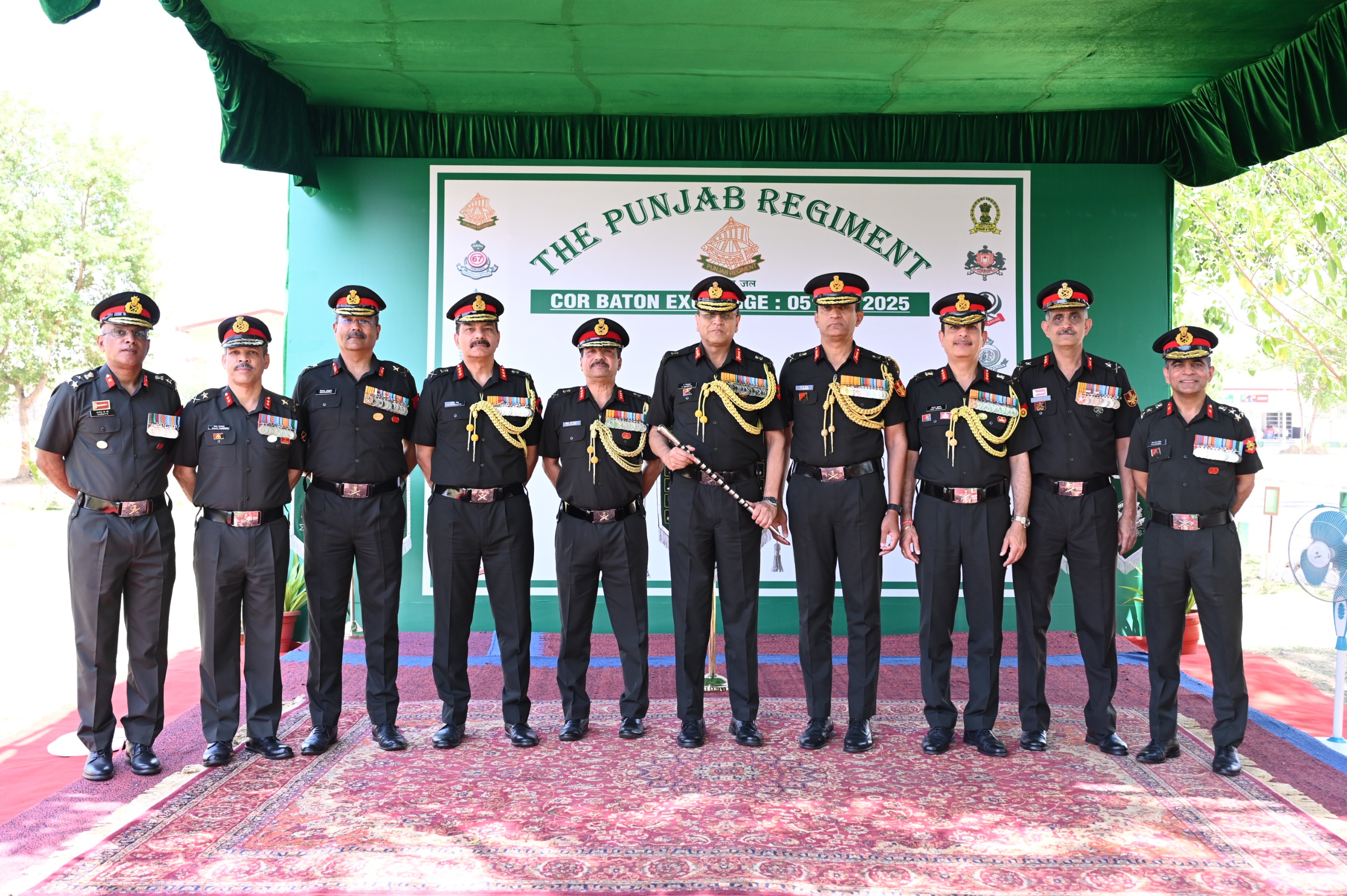 Lt Gen Johnson P Mathew Hands Over Colonel of Punjab Regiment Baton to Lt Gen Anindya Sengupta ...