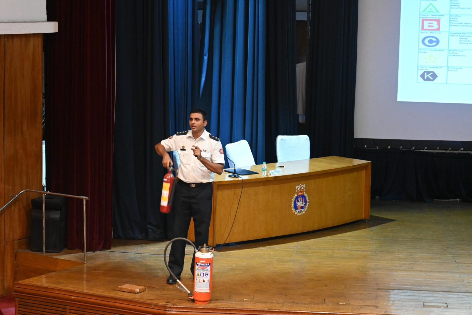 INHS Asvini Hosts Fire Safety Lecture and Demonstration During National ...